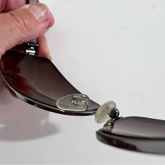 Prada | Accessories | Prada Sps 54i Sunglasses Gunmetal Rims Rubber ...